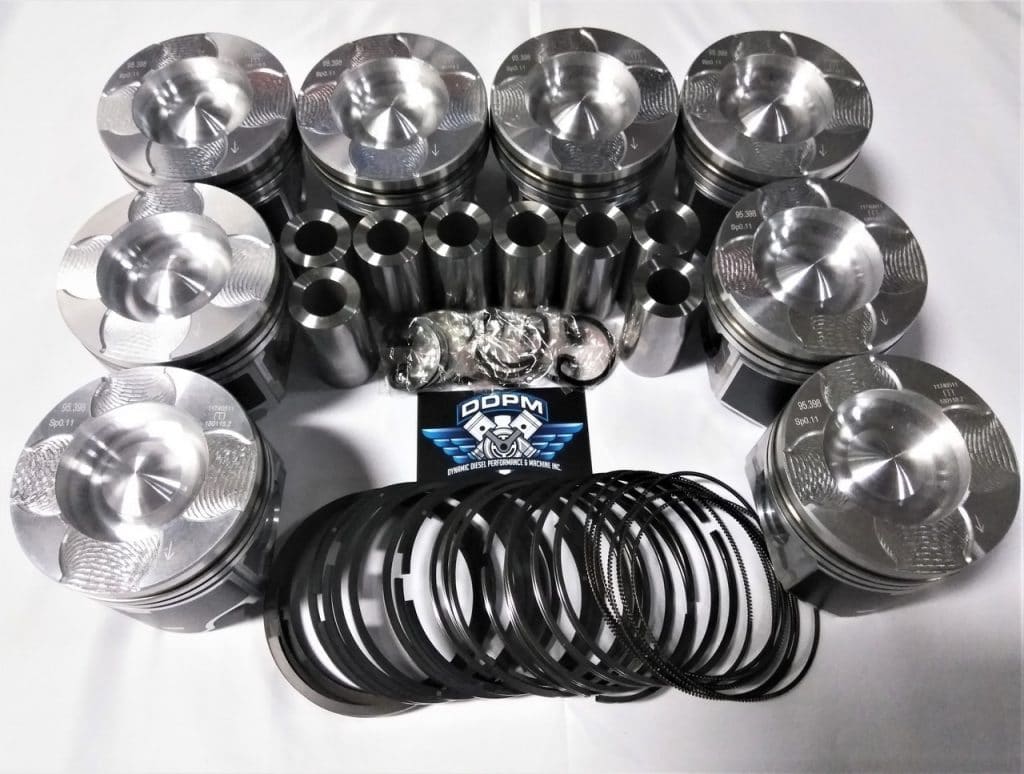 6.0L Powerstroke Diesel Fly Cut Piston set | Dynamic Diesel 60