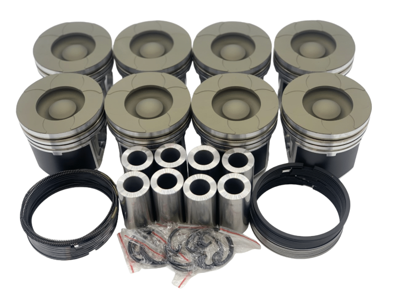 6.0L Powerstroke Diesel Mahle Piston Kit Fly Cut – Ceramic Coated