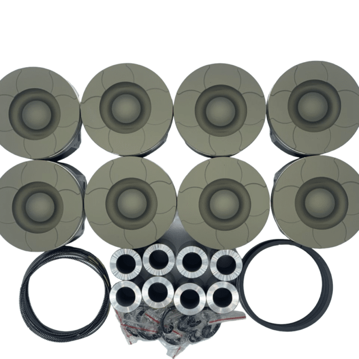 6.0L Powerstroke Diesel Mahle Piston Kit Fly Cut – Ceramic Coated